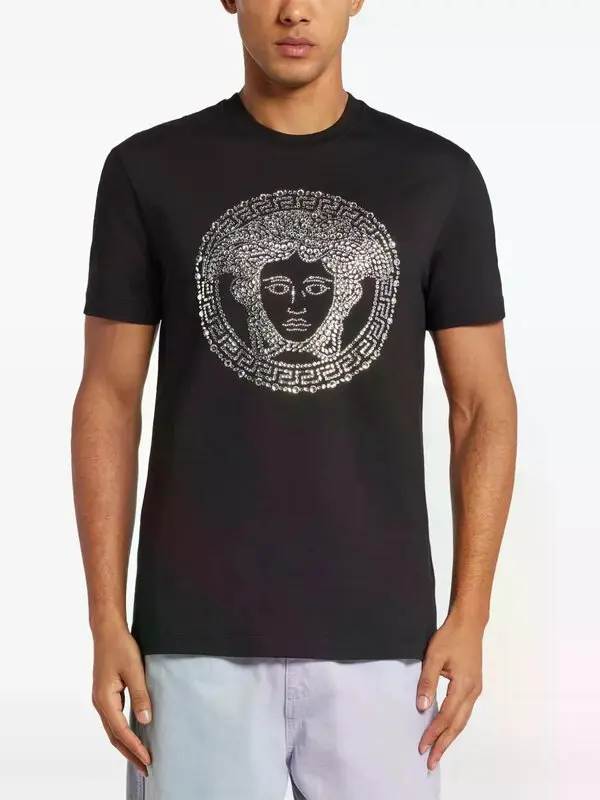 Versace Medusa-rhinestone T-shirt