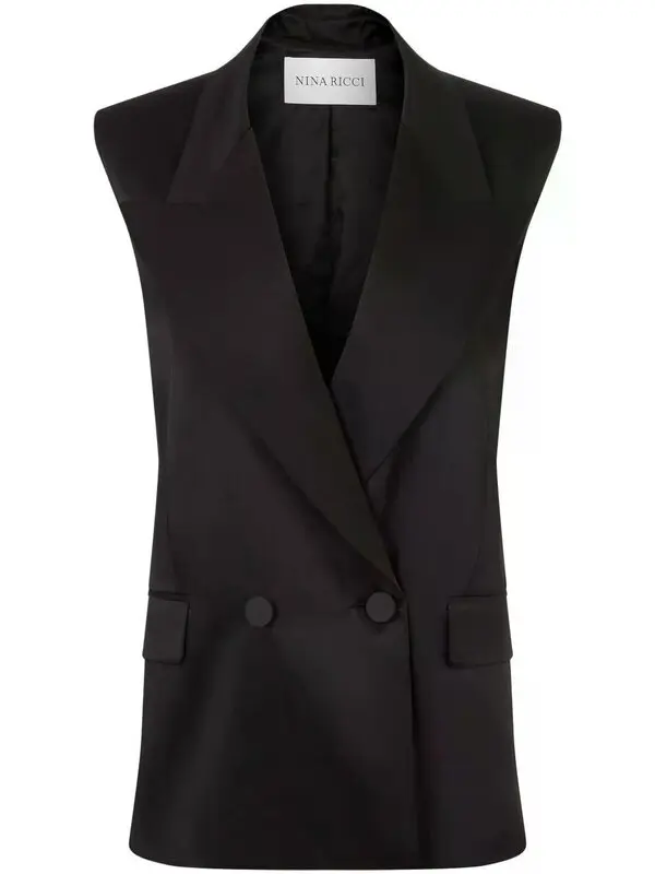 Nina Ricci Double-breasted Satin Blazer