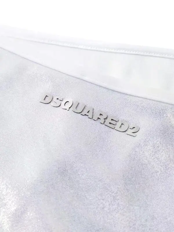 Dsquared2 High-cut Metallic Bikini Bottoms