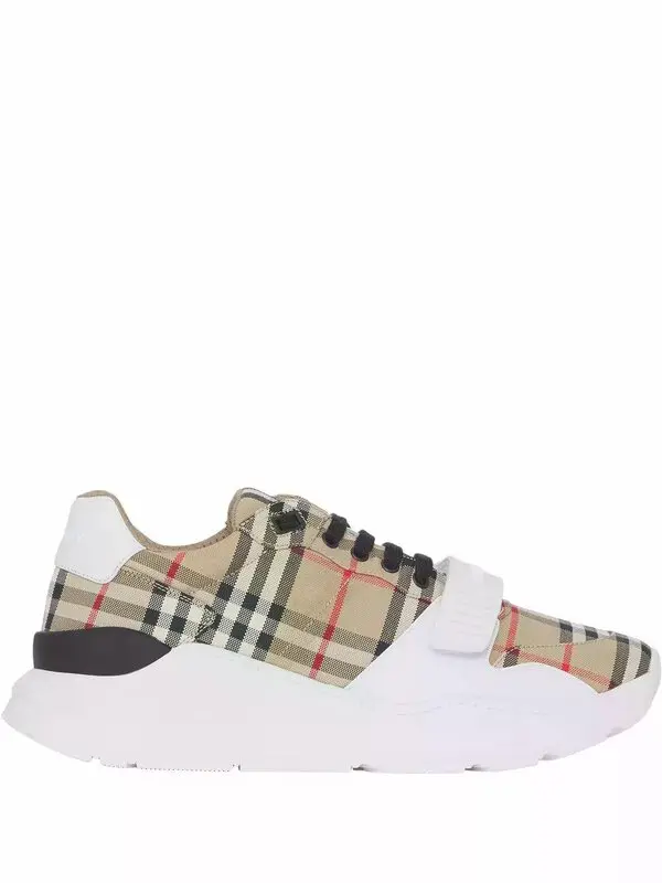 Burberry Check Suede Sneakers