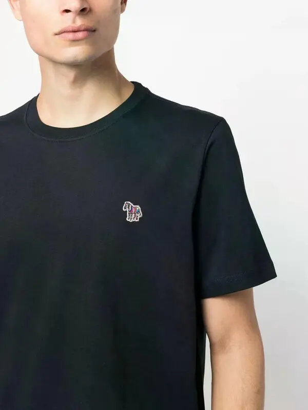Paul Smith Zebra Logo-patch T-shirt - Blue