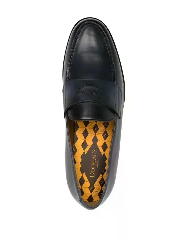 DOUCAL'S Faded Leather Penny Loafers