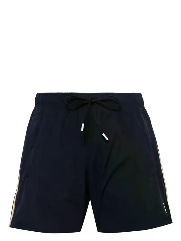 BOSS Logo-print Swim Shorts - Blue