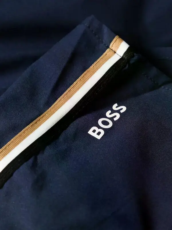 BOSS Logo-print Swim Shorts - Blue