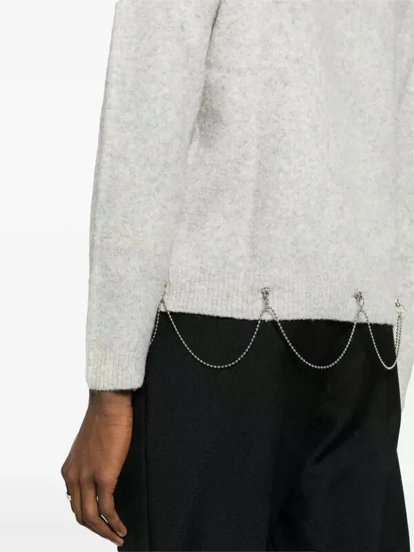 Random Identities Crystal-embellished Wool-blend Jumper