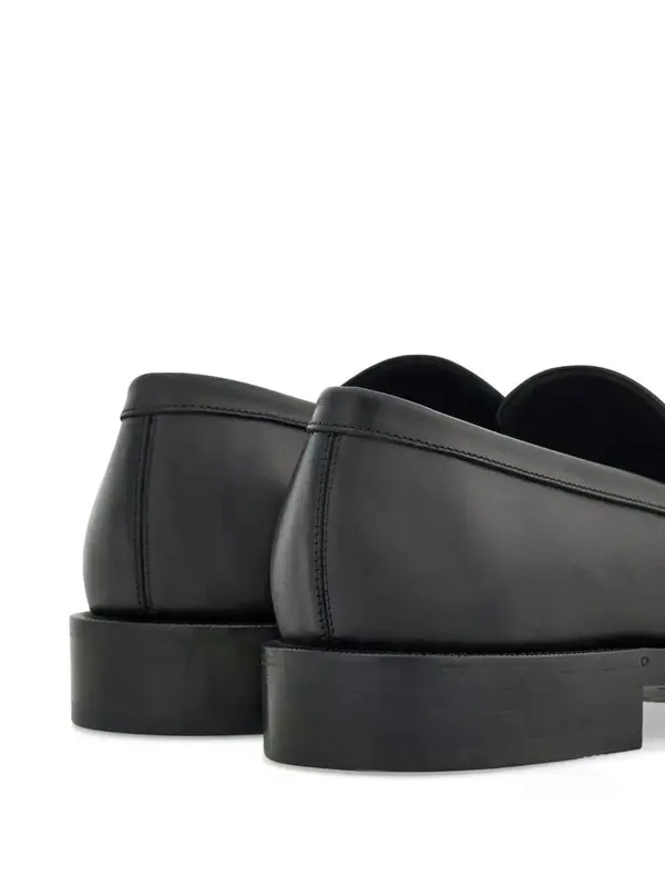 FERRAGAMO Gancini-plaque Leather Loafers