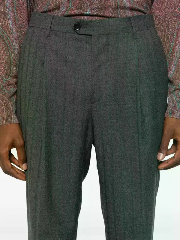 Etro Striped Pleated Trousers