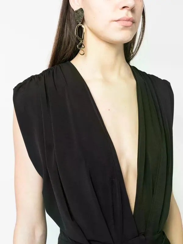 Philipp Plein Plunging V-neck Bodysuit