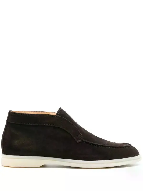SCAROSSO Suede Ankle Boots - Brown
