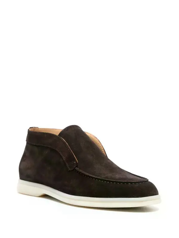 SCAROSSO Suede Ankle Boots - Brown