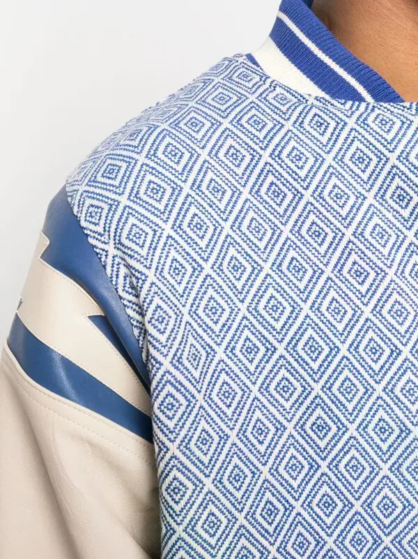 Rhude Diamond-jacquard Baseball Jacket