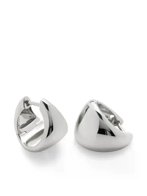 Monica Vinader Small Tapered Hoop Earrings - Silver