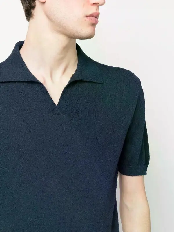 DRUMOHR Jersey Short-sleeved Polo Shirt - Blue
