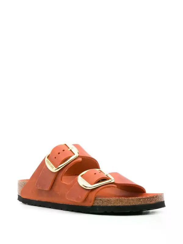 BIRKENSTOCK Arizona Leather Slides - Orange