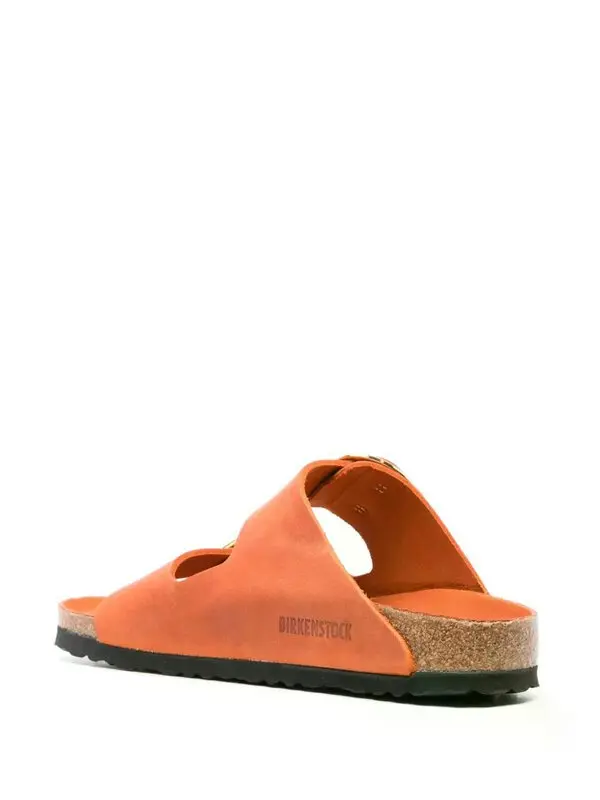 BIRKENSTOCK Arizona Leather Slides - Orange