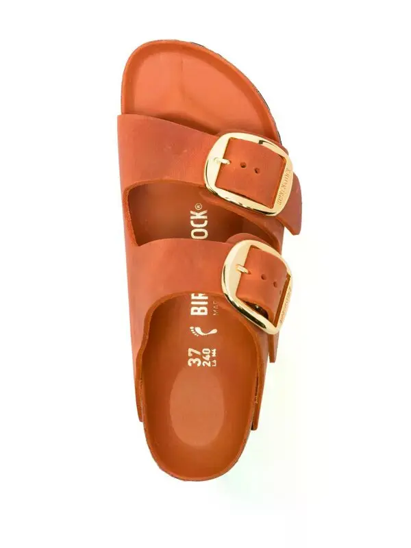 BIRKENSTOCK Arizona Leather Slides - Orange