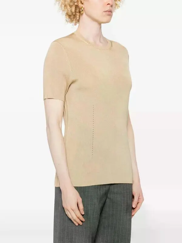 JOSEPH Ribbed T-shirt - Neutrals