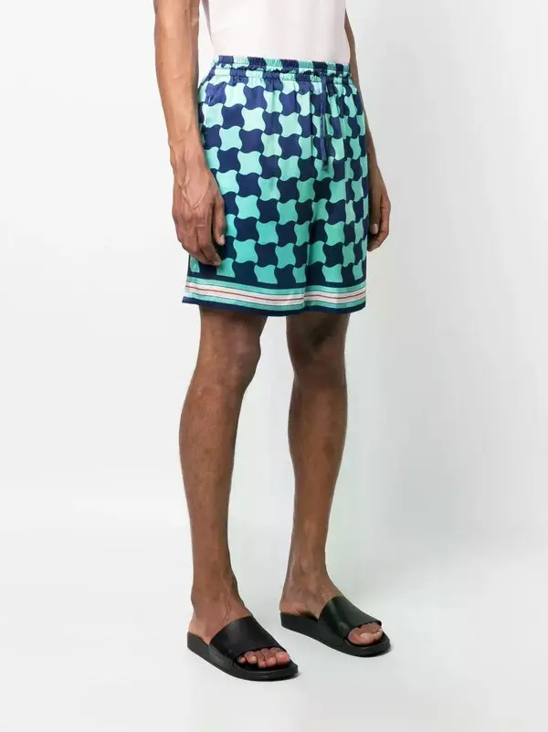Casablanca Pool Tile Silk Shorts