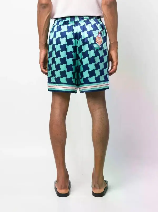 Casablanca Pool Tile Silk Shorts