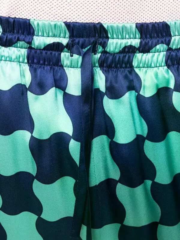 Casablanca Pool Tile Silk Shorts