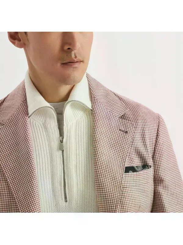Brunello Cucinelli Houndstooth-pattern Blazer