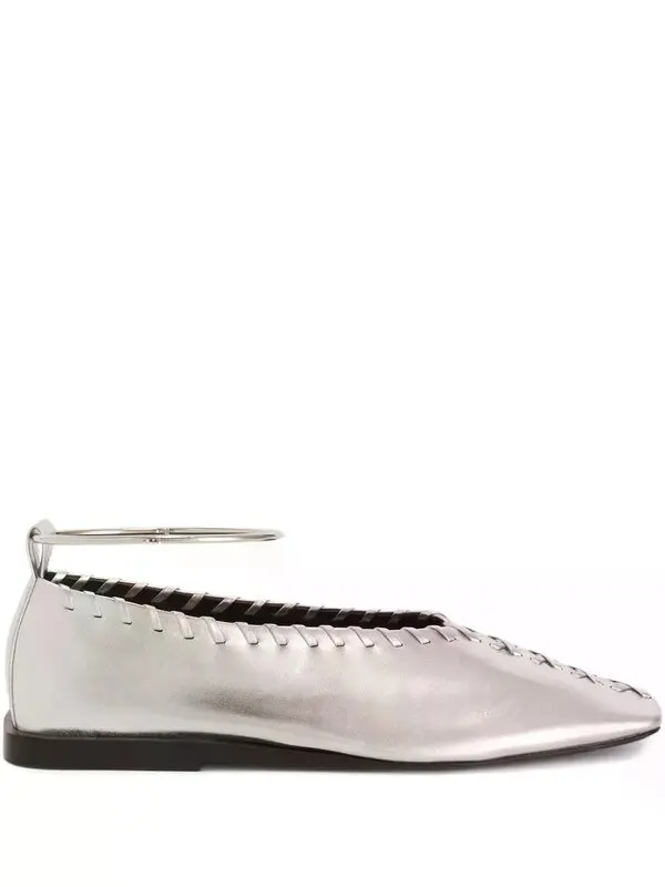 JIL SANDER Metallic Ballet Flats