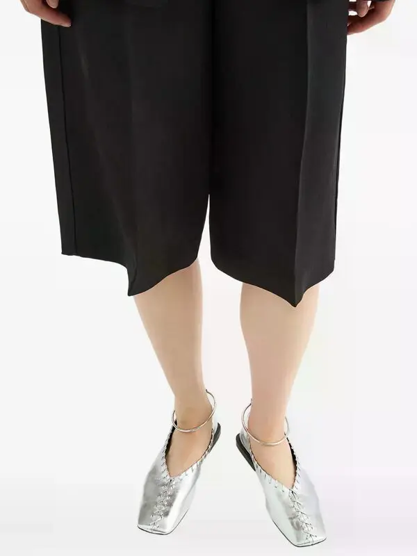 JIL SANDER Metallic Ballet Flats