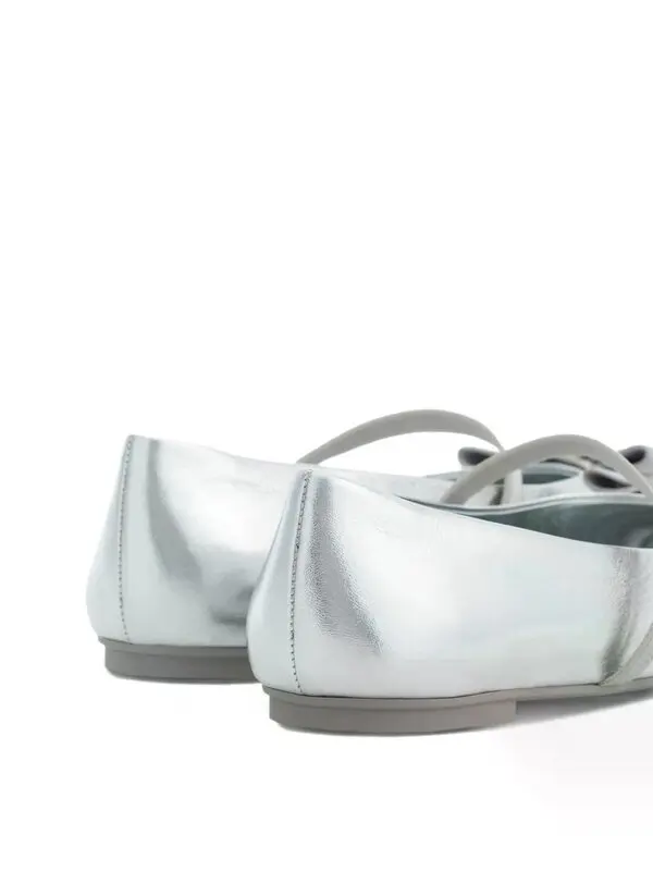 FERRAGAMO Vara Ballerina Flats - Silver
