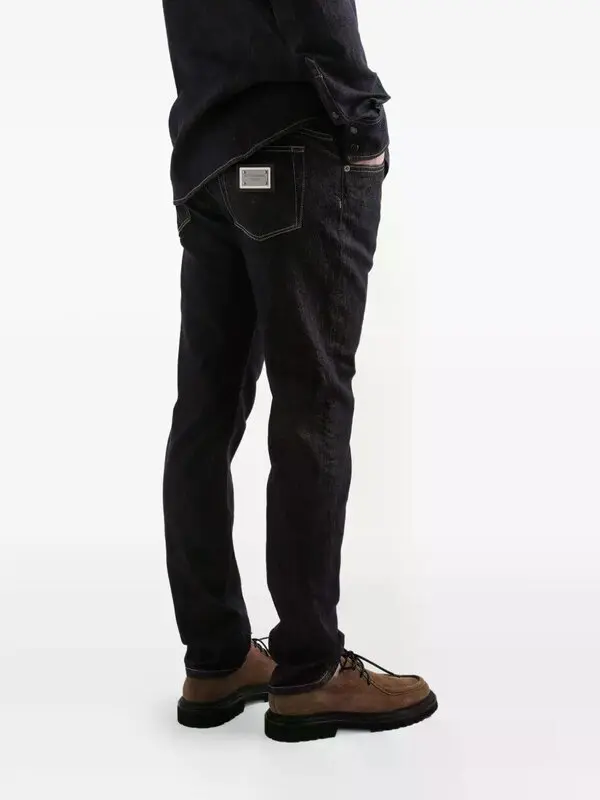Dolce & Gabbana Logo-plaque Slim Fit Jeans
