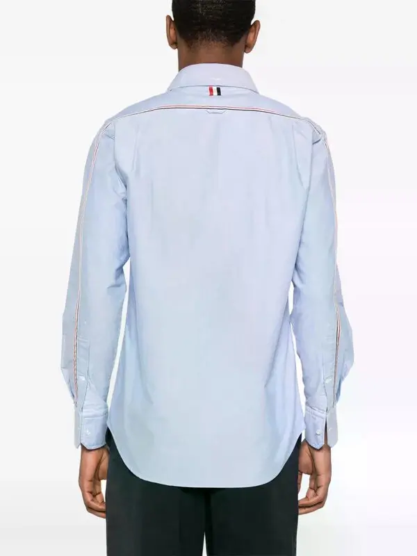 Thom Browne Rwb-grosgrain Cotton Shirt