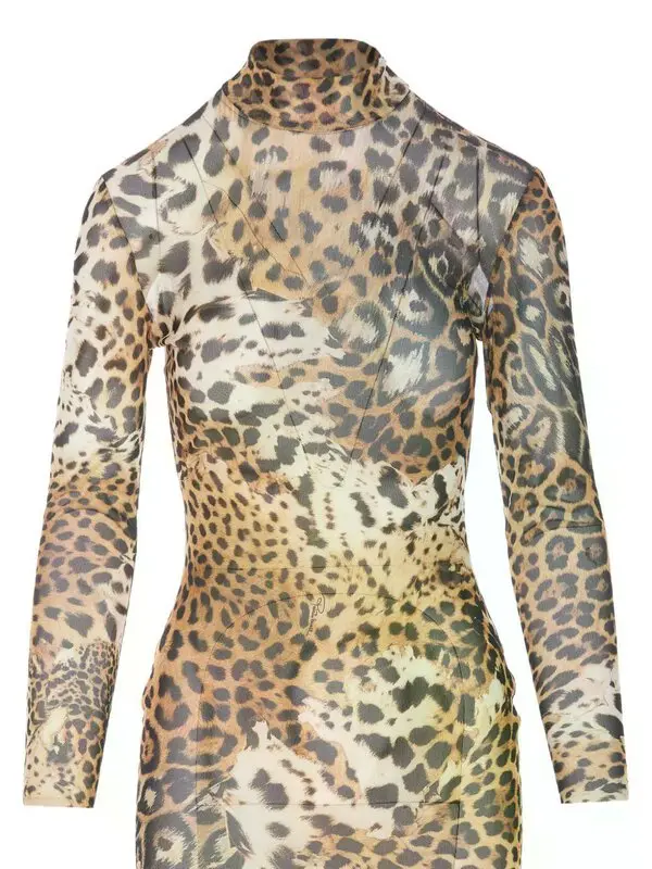 Roberto Cavalli Leopard-print Midi Dress