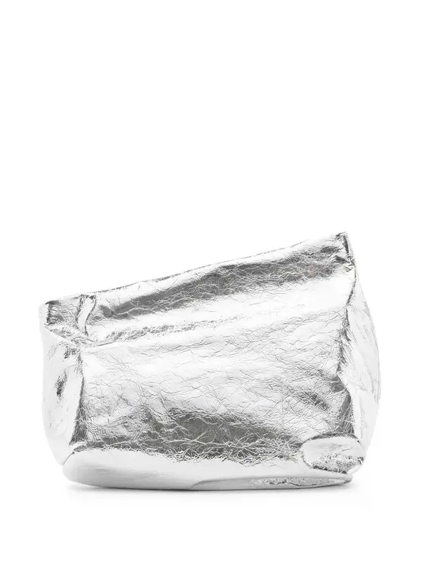 Marsèll Fanta Metallic-effect Leather Clutch Bag - Silver