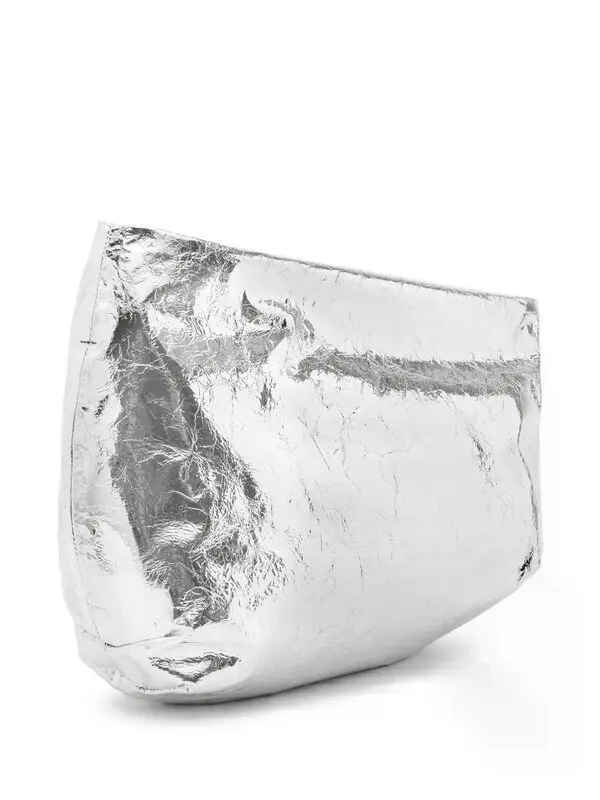 Marsèll Fanta Metallic-effect Leather Clutch Bag - Silver