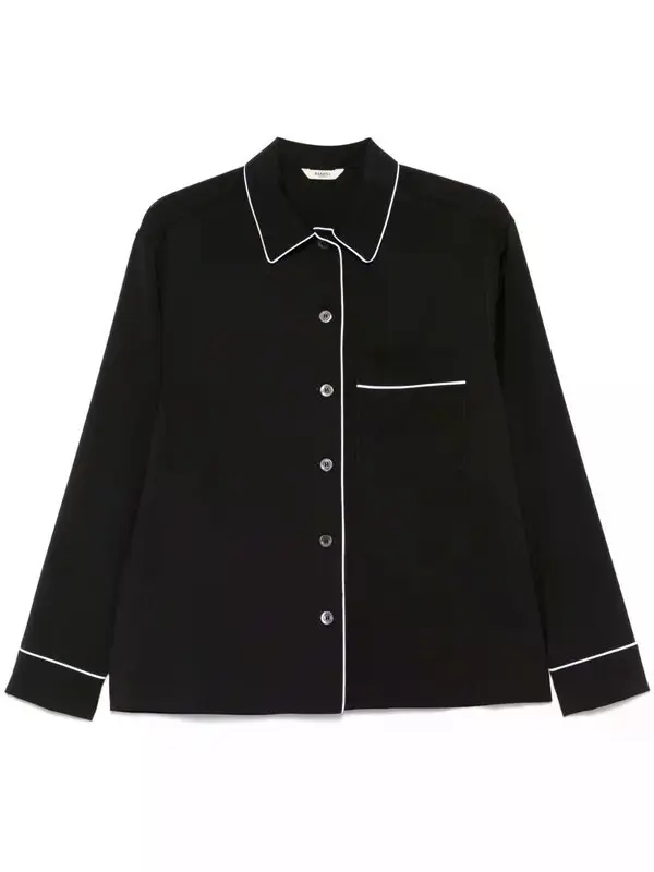 Barena Venezia Contrasting-trim Shirt - Black