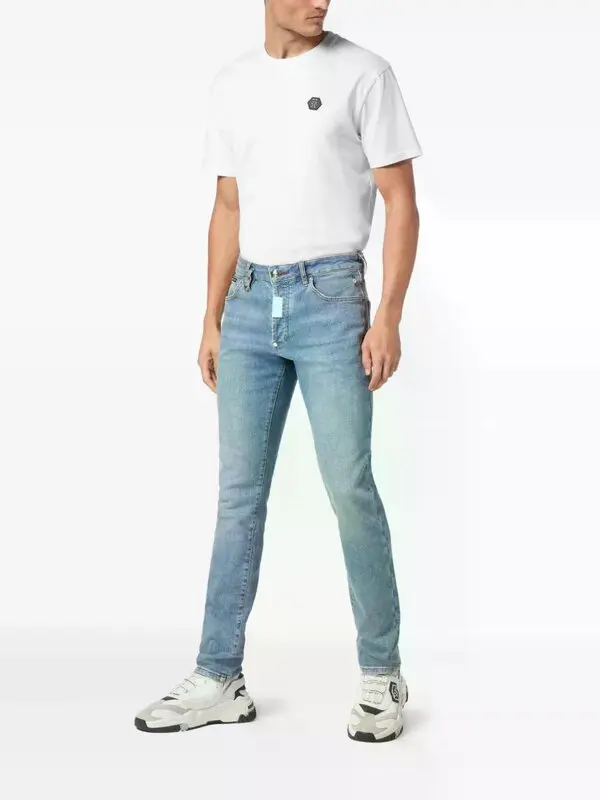 Philipp Plein Hexagon Appliqué Jeans