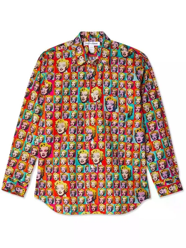 Comme Des Garçons Graphic-print Cotton Shirt - Red