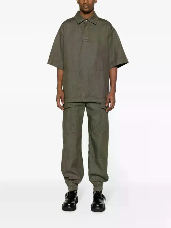 Alexander McQueen Embroidered-logo Denim Polo Shirt