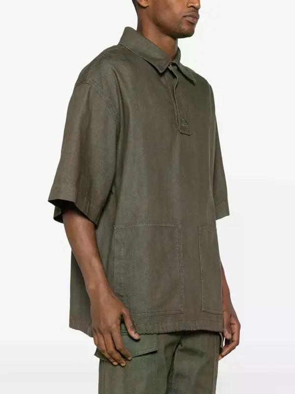 Alexander McQueen Embroidered-logo Denim Polo Shirt