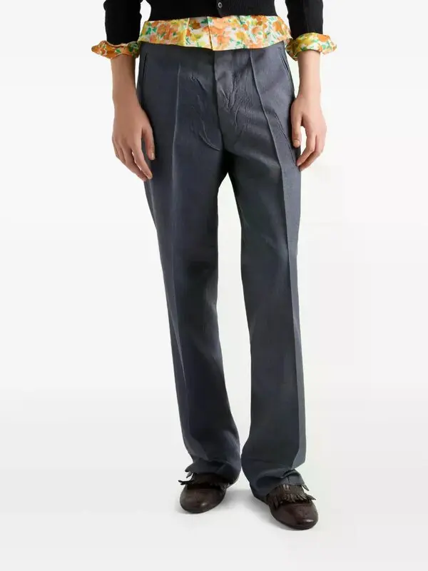 Prada Pressed-crease Trousers