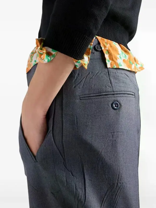 Prada Pressed-crease Trousers