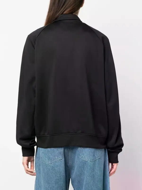 Dsquared2 Logo-striped Zip-up Cotton Sweatshirt