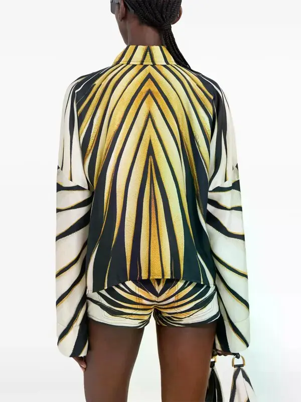 Roberto Cavalli Ray Of Print Silk Shirt