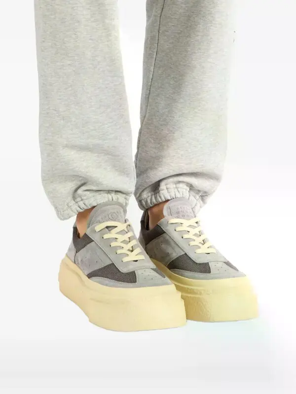 MAISON MARGIELA Gambetta Leather Sneakers - Grey