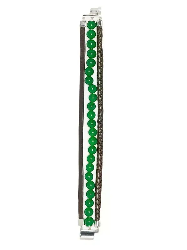 AMIR SLAMA X Julio Okubo Triple Bracelet - Brown
