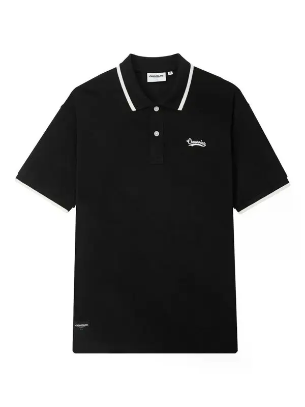 CHOCOOLATE Logo-embroidered Polo Shirt - Black