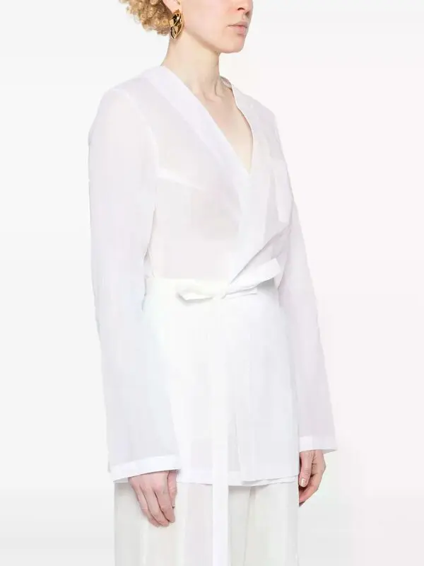 Fabiana Filippi V-neck Muslin Wrap Jacket