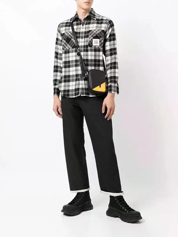FUMITO GANRYU Pleated Flannel Shirt