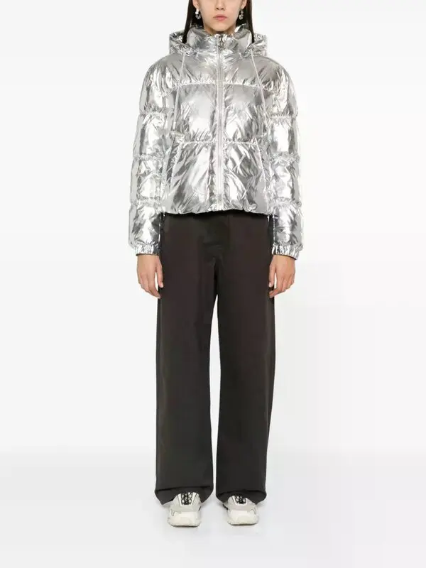 Michael Kors Metallic Puffer Jacket