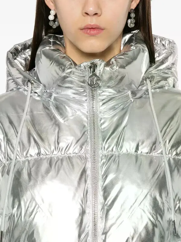 Michael Kors Metallic Puffer Jacket