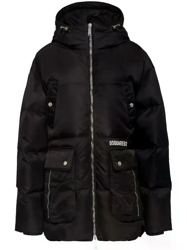 Dsquared2 Quilted Hooded Coat